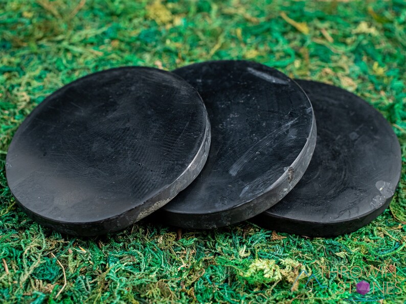 SHUNGITE Crystal Plate - Disc, Square, Hexagon, Irregular Quality - EMF ...