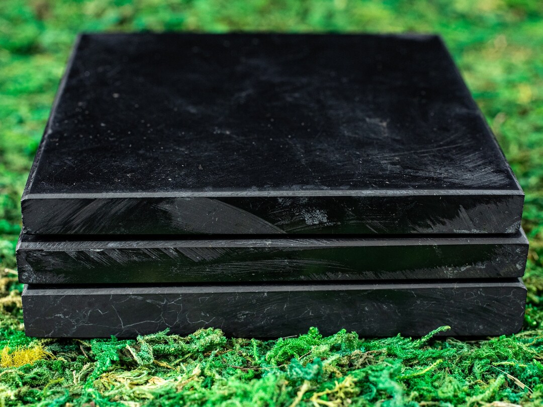 SHUNGITE Crystal Square Plate EMF Protection, Crystal Tray ...