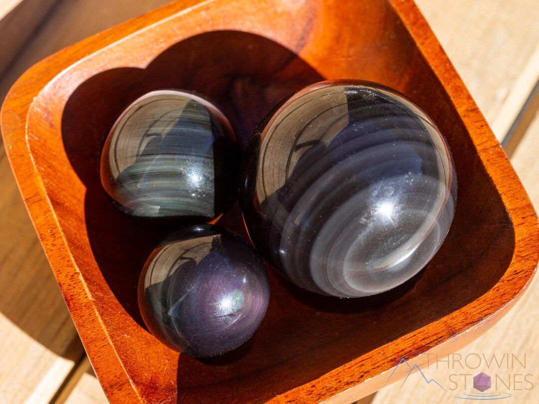 Rainbow OBSIDIAN Crystal Sphere - Crystal Ball, Housewarming Gift ...