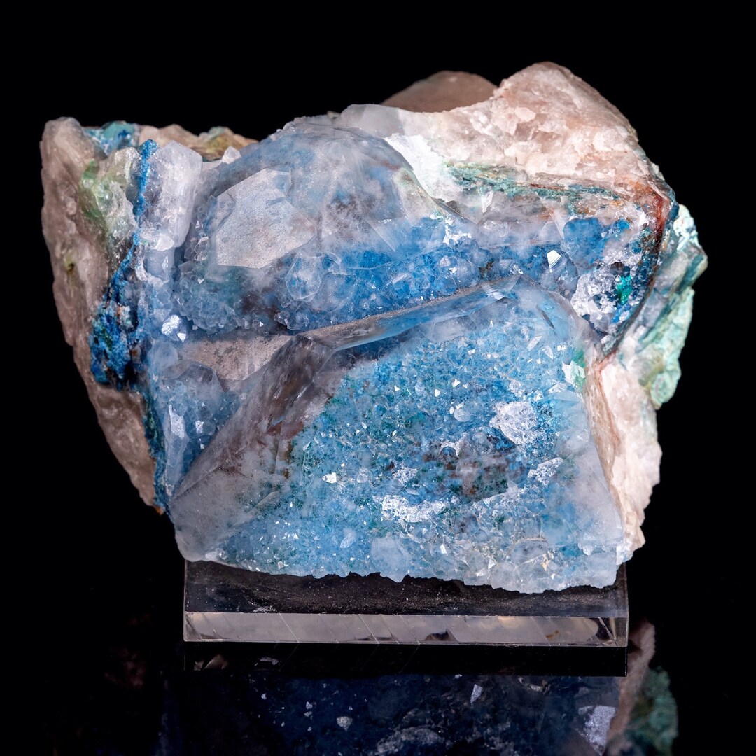 SHATTUCKITE, DIOPTASE in QUARTZ, Raw Crystal Cluster - Housewarming ...
