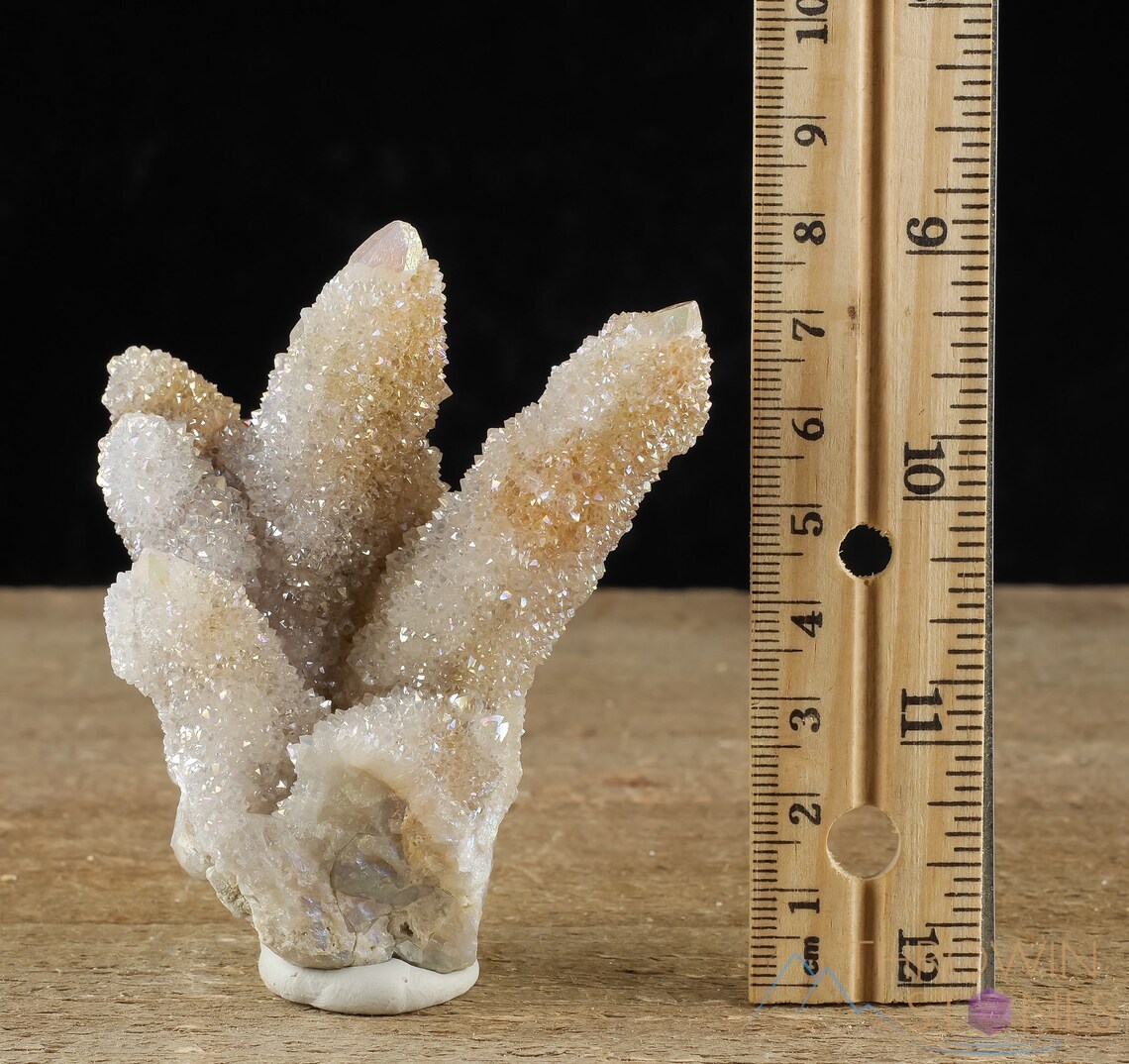AURA QUARTZ Angel White - Rainbow Quartz Crystal, Crystal Cluster ...