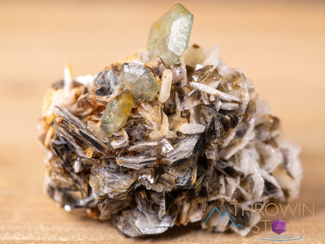 Tabular APATITE on ALBITE W MUSCOVITE Raw Crystal Cluster ...