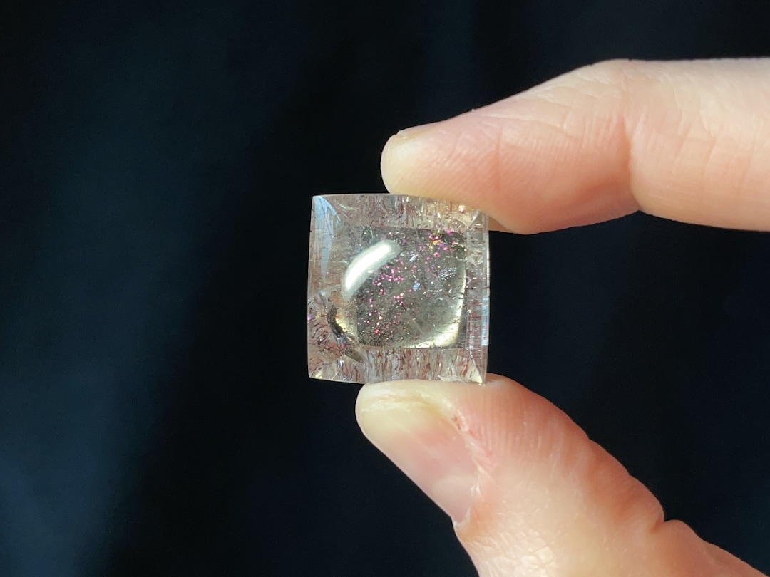 COVELLITE Pink Fire Quartz Crystal - Square - Gemstones, Jewelry Making ...