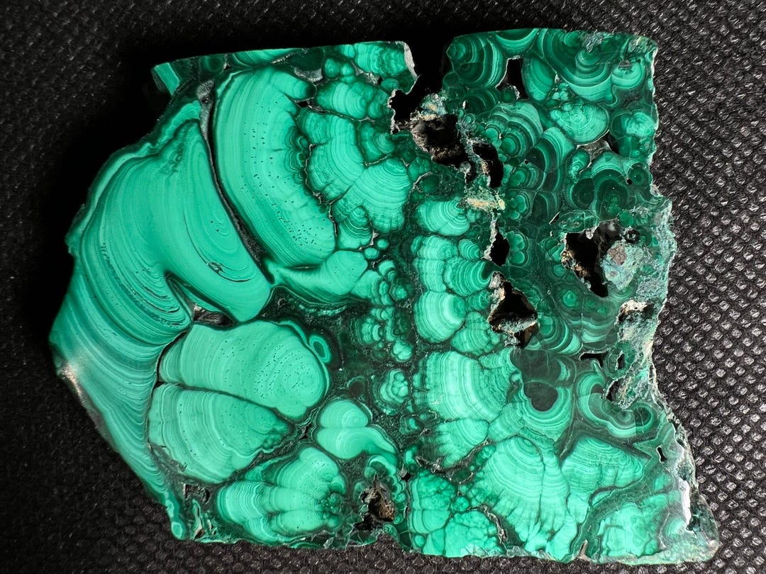 MALACHITE Stone Slab : 112 Gram Natural Green Polished Crystal Slice ...
