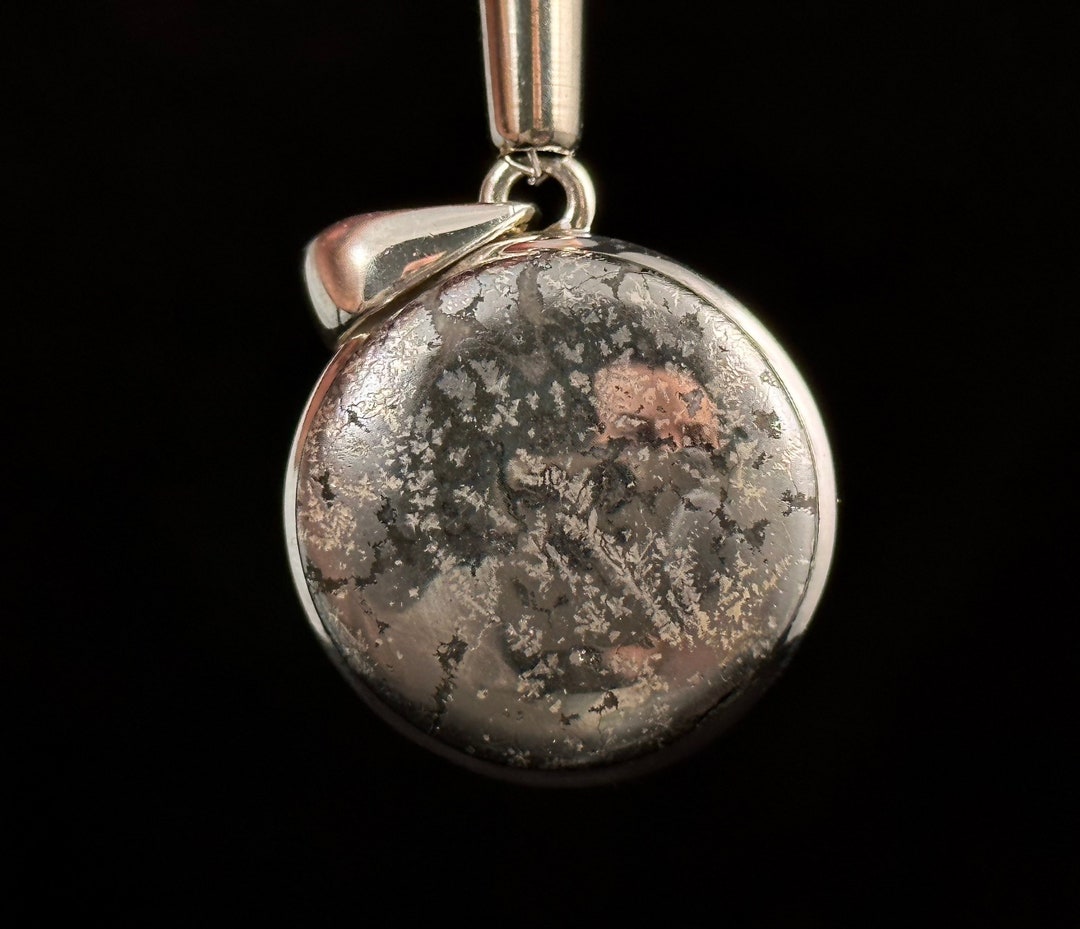 NATIVE SILVER ORE Pendant Disc Fine Jewelry, Healing Crystals and ...
