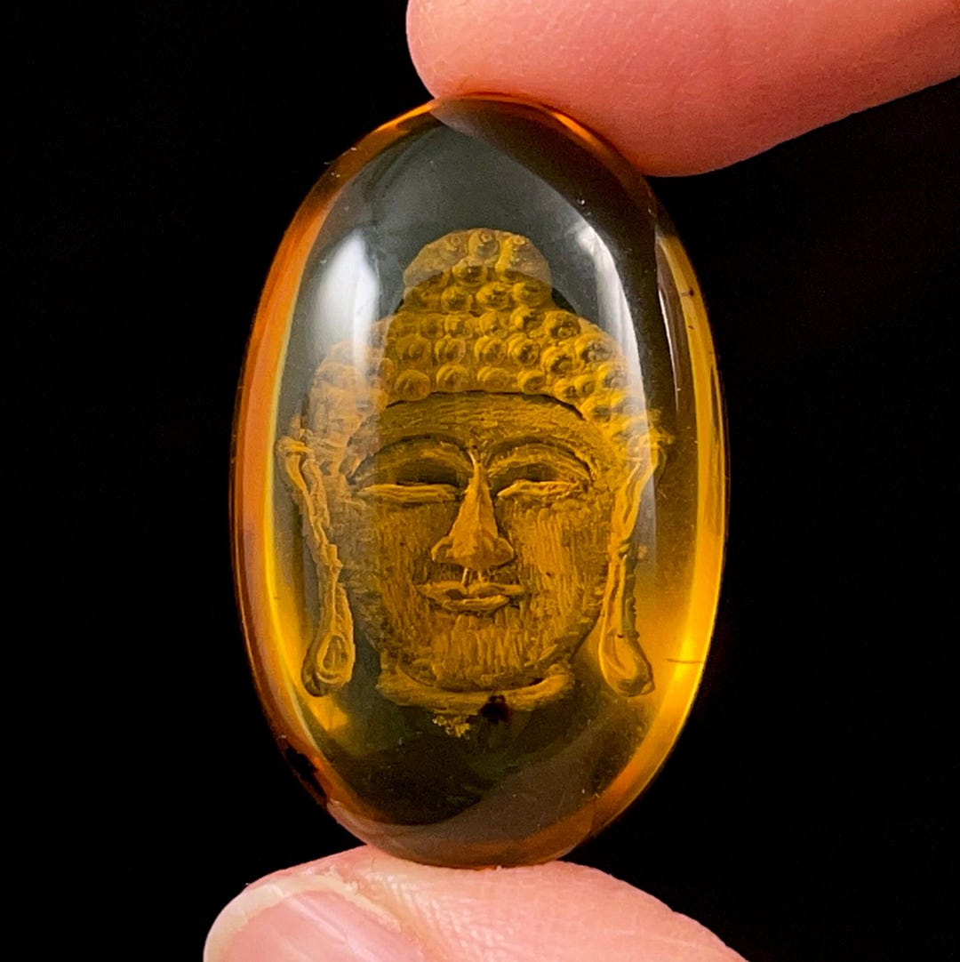 AMBER Crystal Buddha - Crystal Carving, Housewarming Gift, Home Decor ...