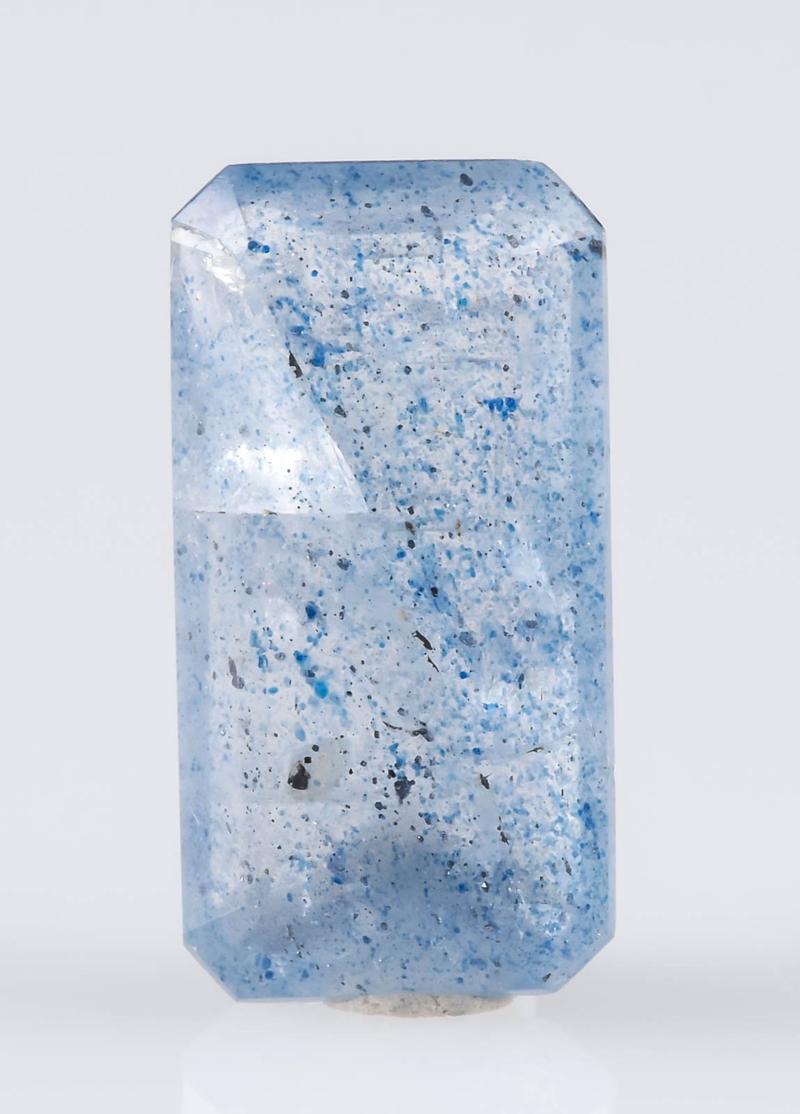 Blue Quartz LAZULITE 1CT : Emerald Cut Faceted Gemstone, Jewelry Making ...