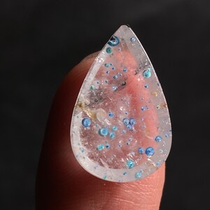GILALITE Cabochon, Medusa Paraiba Quartz - Dots, Teardrop - Gemstones ...