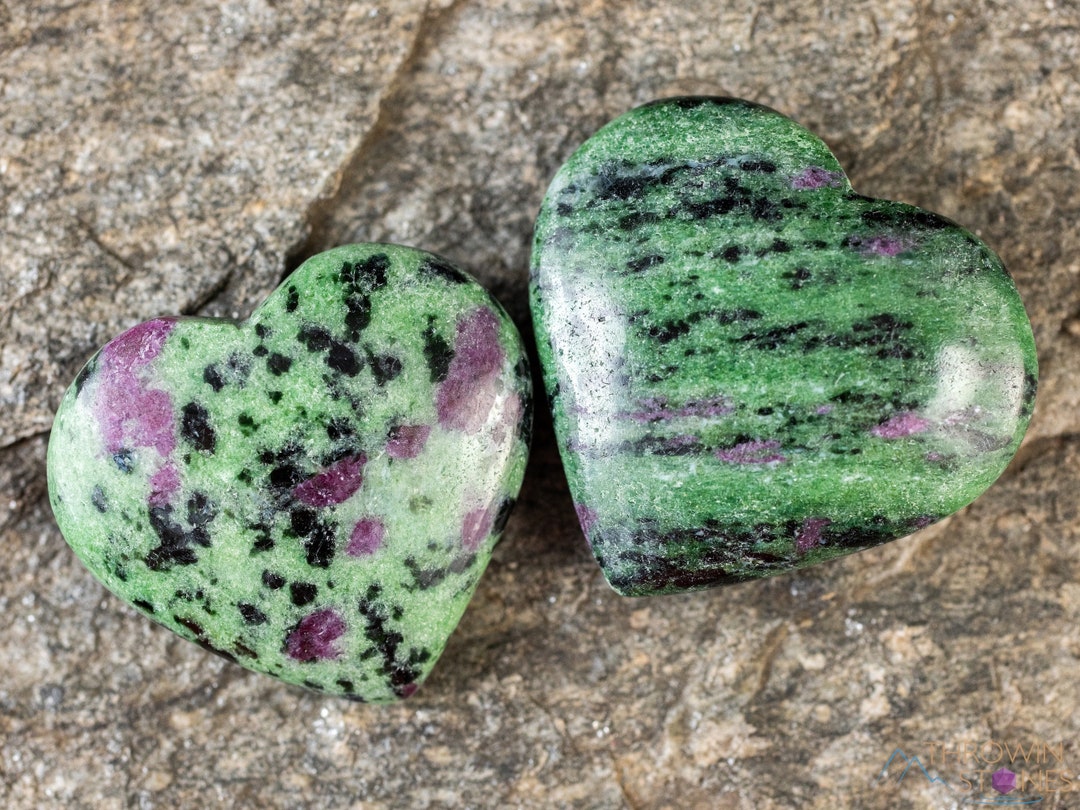 RUBY ZOISITE Crystal Heart - Self Care, Mom Gift, Home Decor, Healing Crystals and Stones, E2173 ...