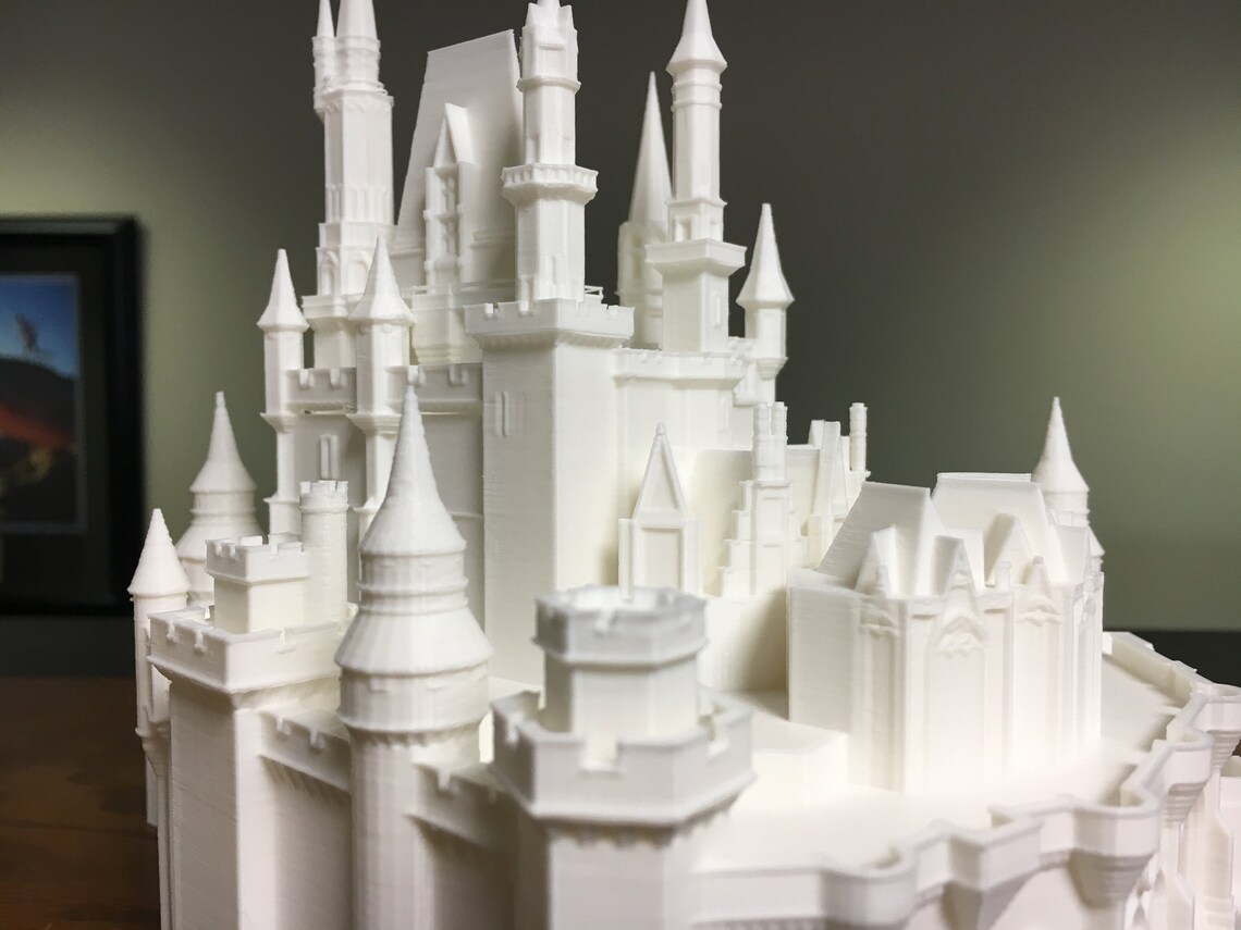 Princess Cinderella Castle Statue, 3D Printed, (6" Size Shown) - Etsy