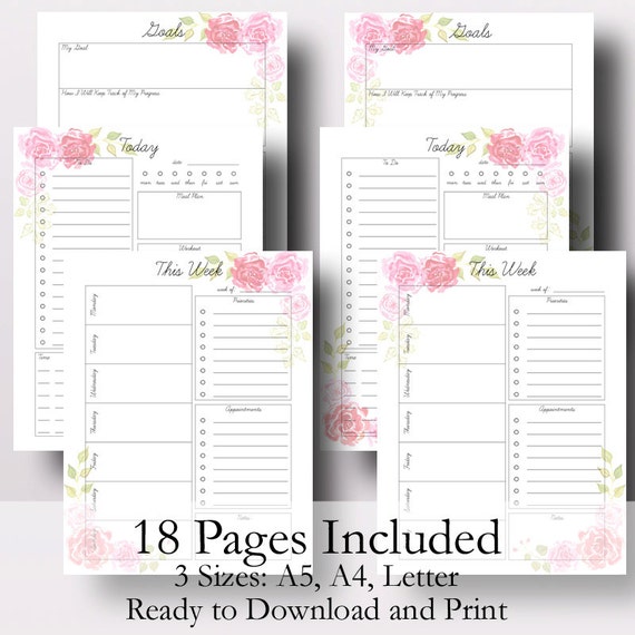 US Letter Digital PDF file Monthly planner Printable planners Planner ...