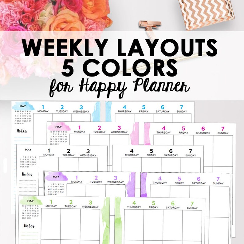 Happy Planner Weekly Printables Happy Planner Inserts | Etsy