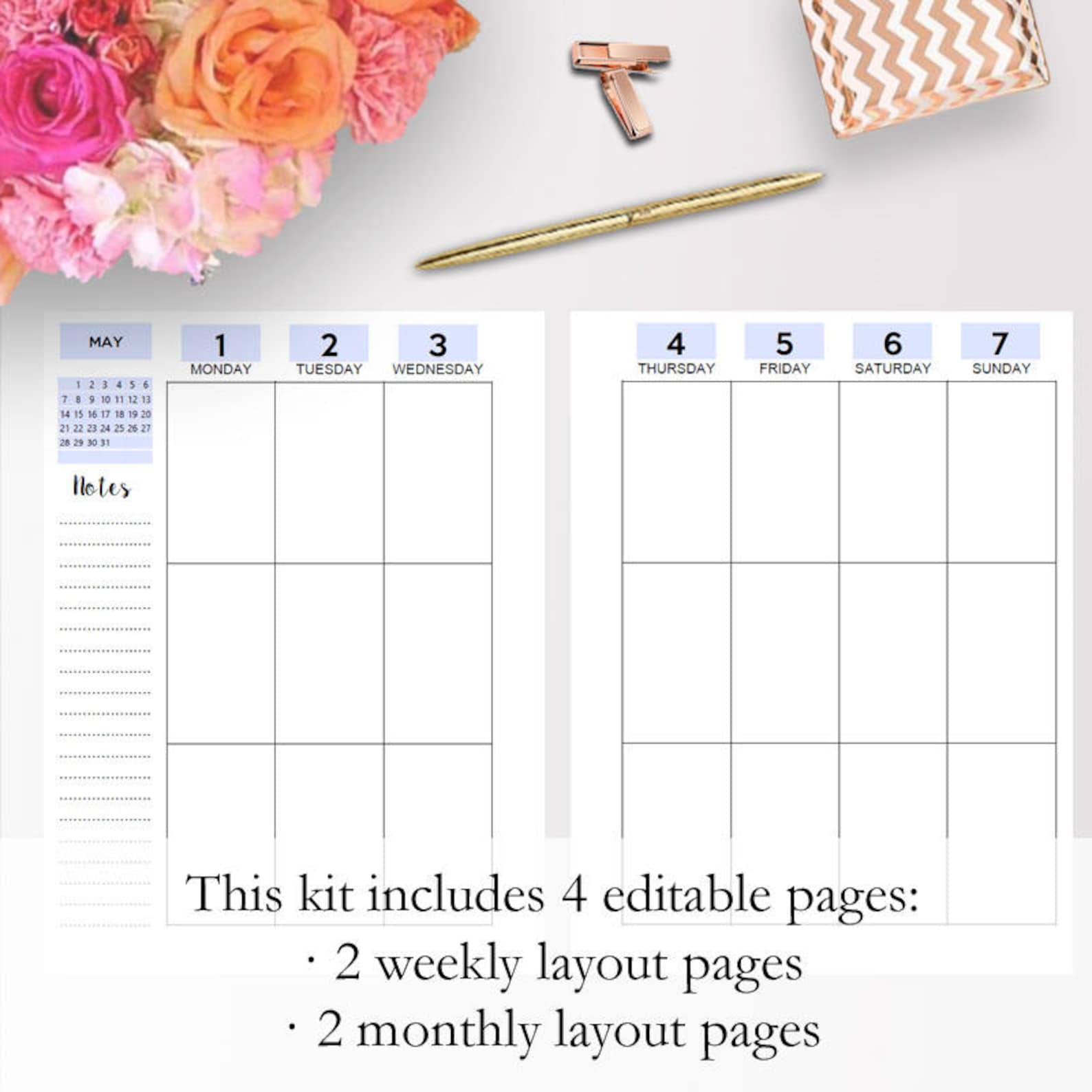 Blank Happy Planner Kit Editable Happy Planner PDF Best Year - Etsy