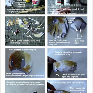 Template Papercraft Goldfinch in Flight - Etsy