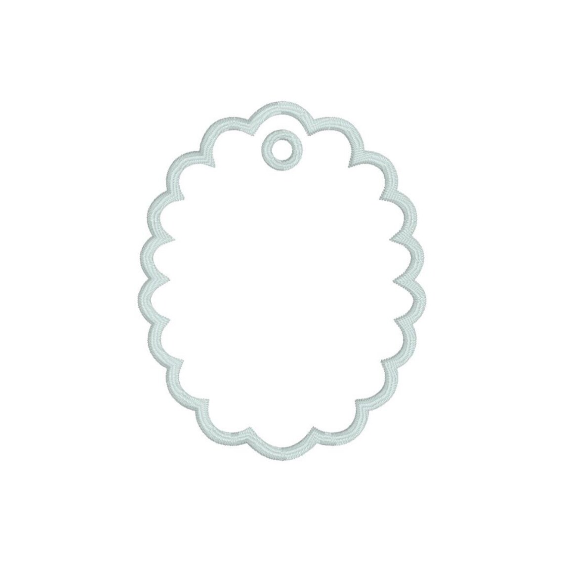 Oval In-the-hoop Appliqué Ornament Set, Scalloped Edge and Smooth Edge ...