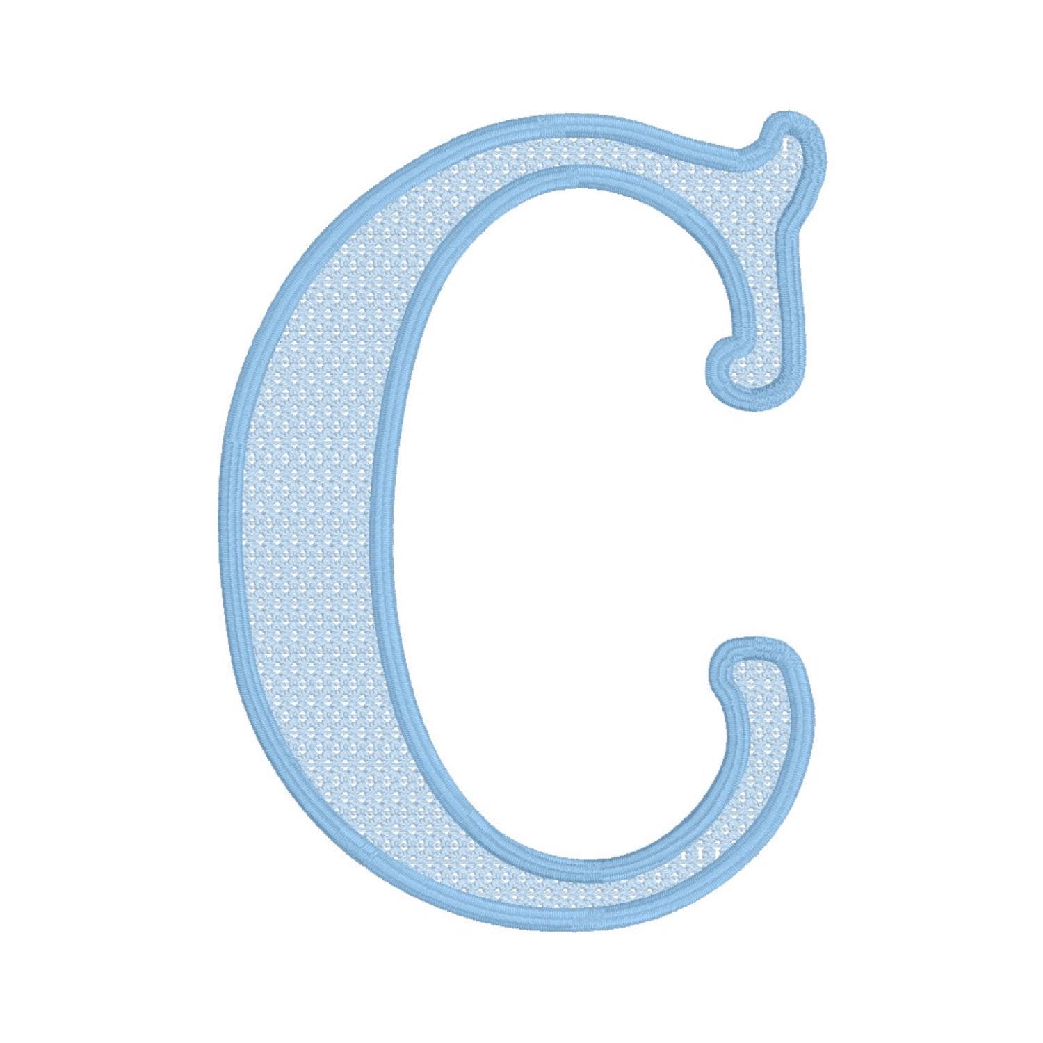 Clara Diamond Filled Fishtail Embroidery BX Font. Satin Stitch Monogram ...