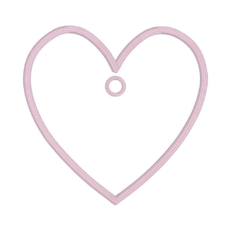 ITH Heart Tag Embroidery File – In-the-hoop Heart Shaped Tag With Three ...
