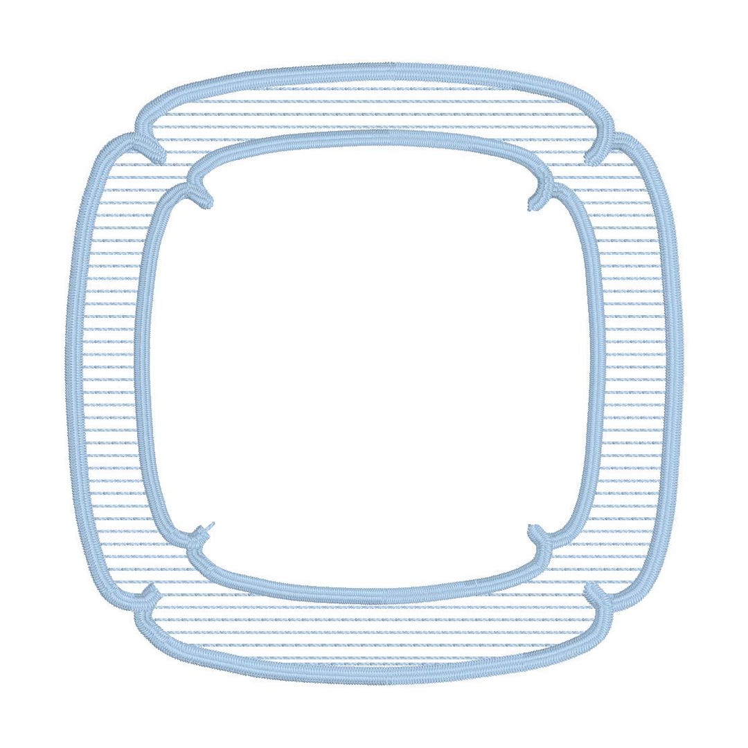 Appliqué Rounded Square Cocktail Napkin Embroidery Design, Striped ...