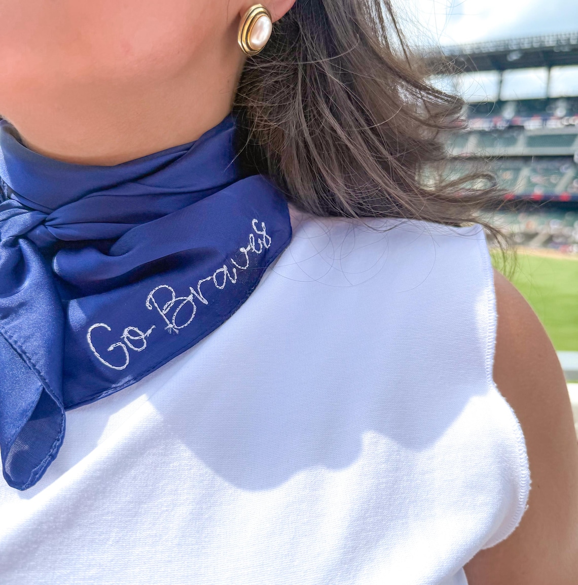 Custom Sports Team Bandana Neck Scarf With Embroidered Text- Gameday ...