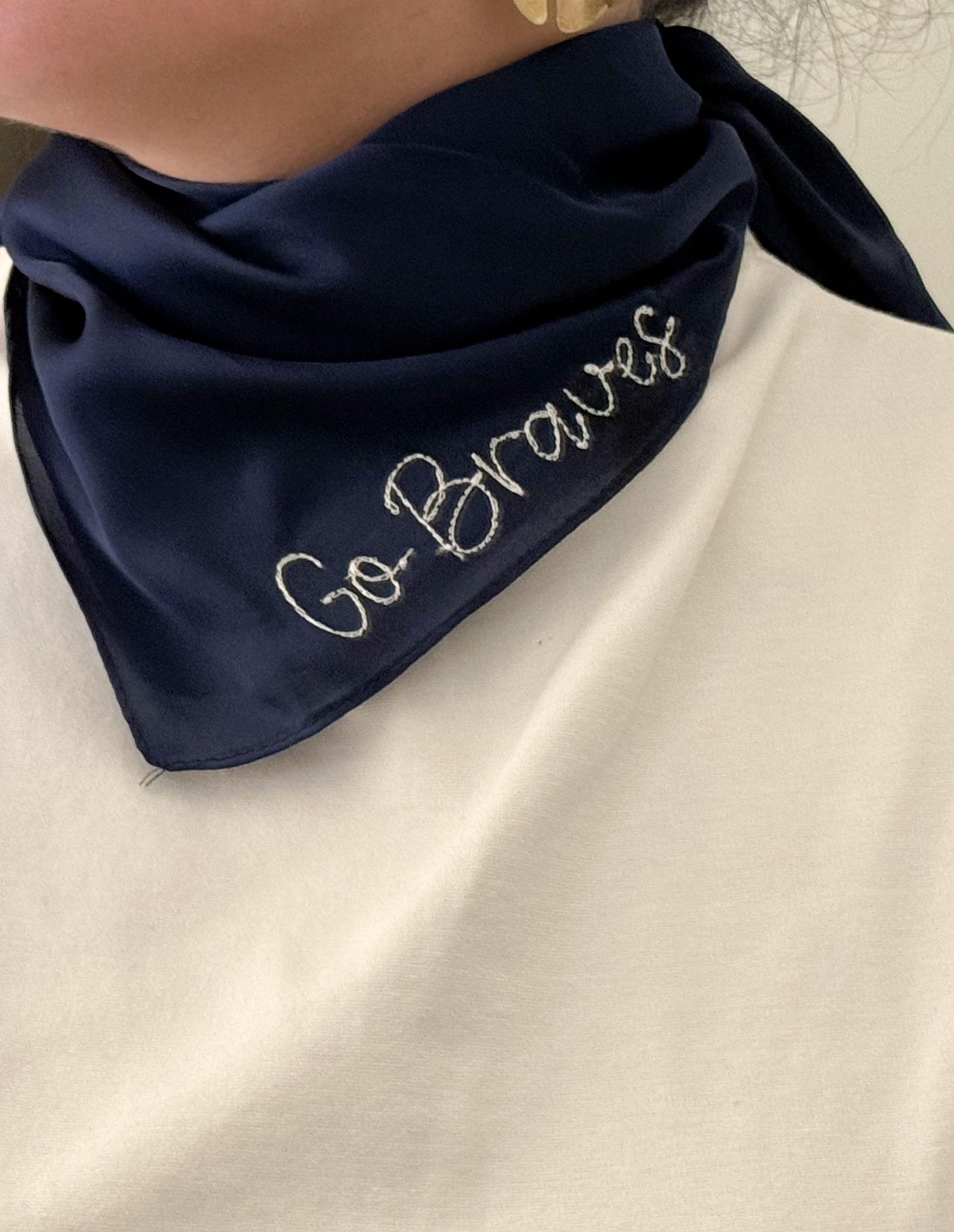 Custom Sports Team Bandana Neck Scarf With Embroidered Text- Gameday ...