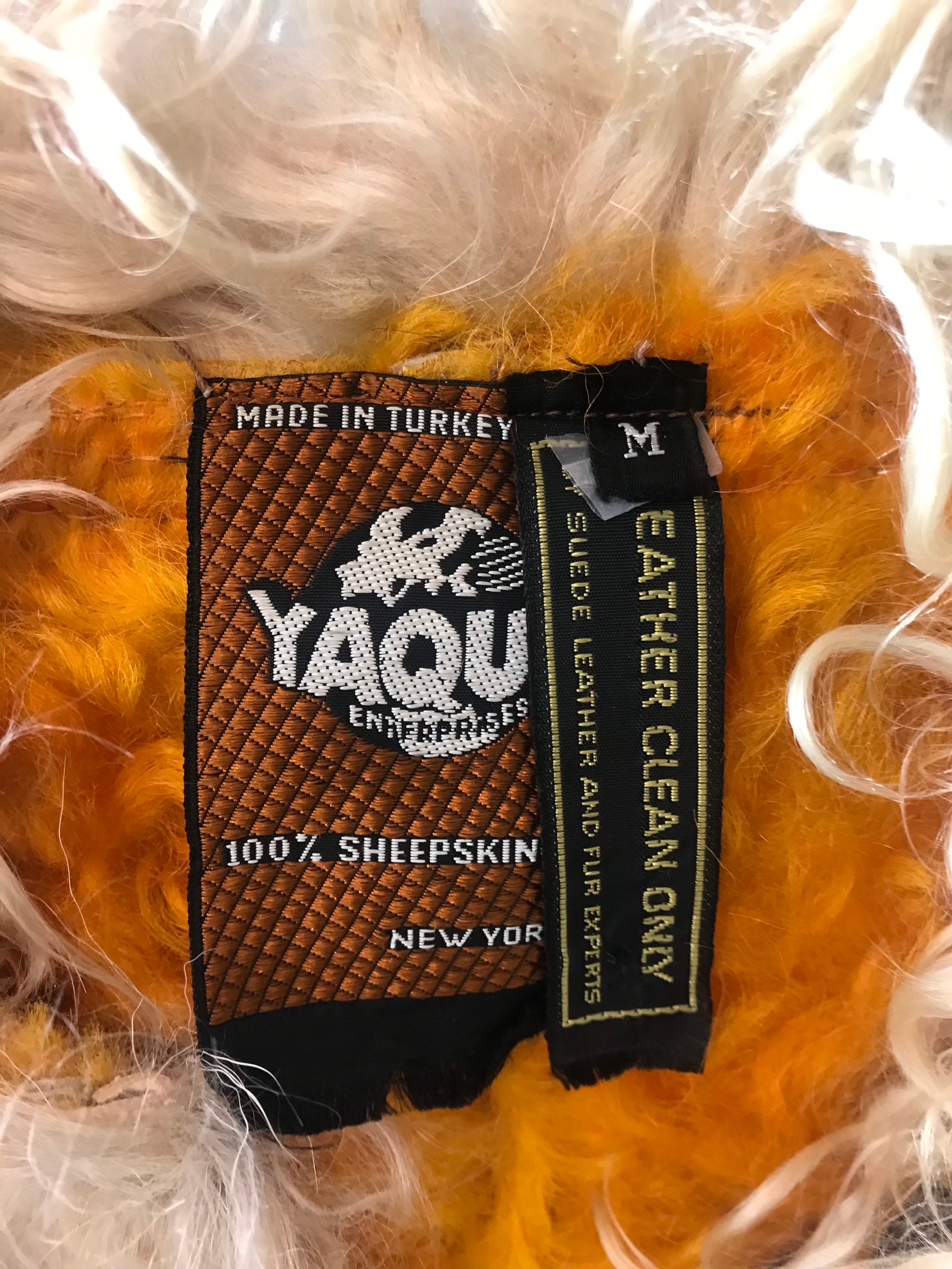 SOLD! Vintage 60s 70s YAQUB Fringe and Butterflies Floral Embroidered Shearling Sheepskin Afghan ...