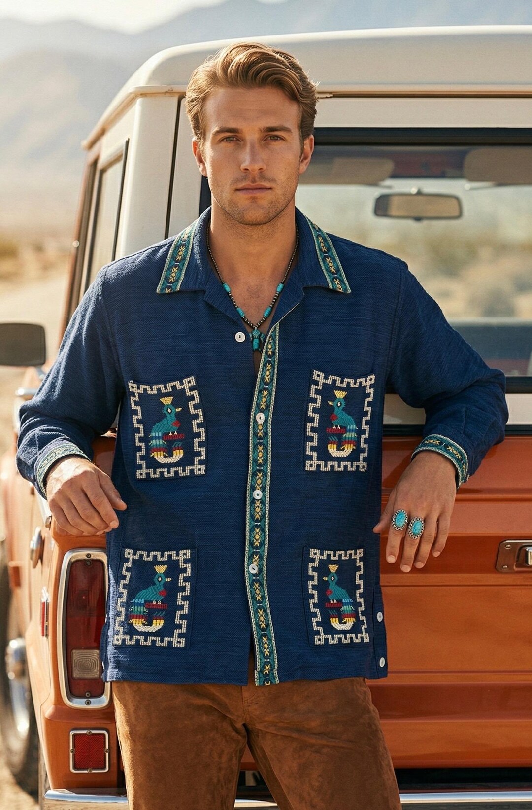 Vintage 70s Quetzal Guatemalan Embroidered Shirt Jacket - Shacket Size ...