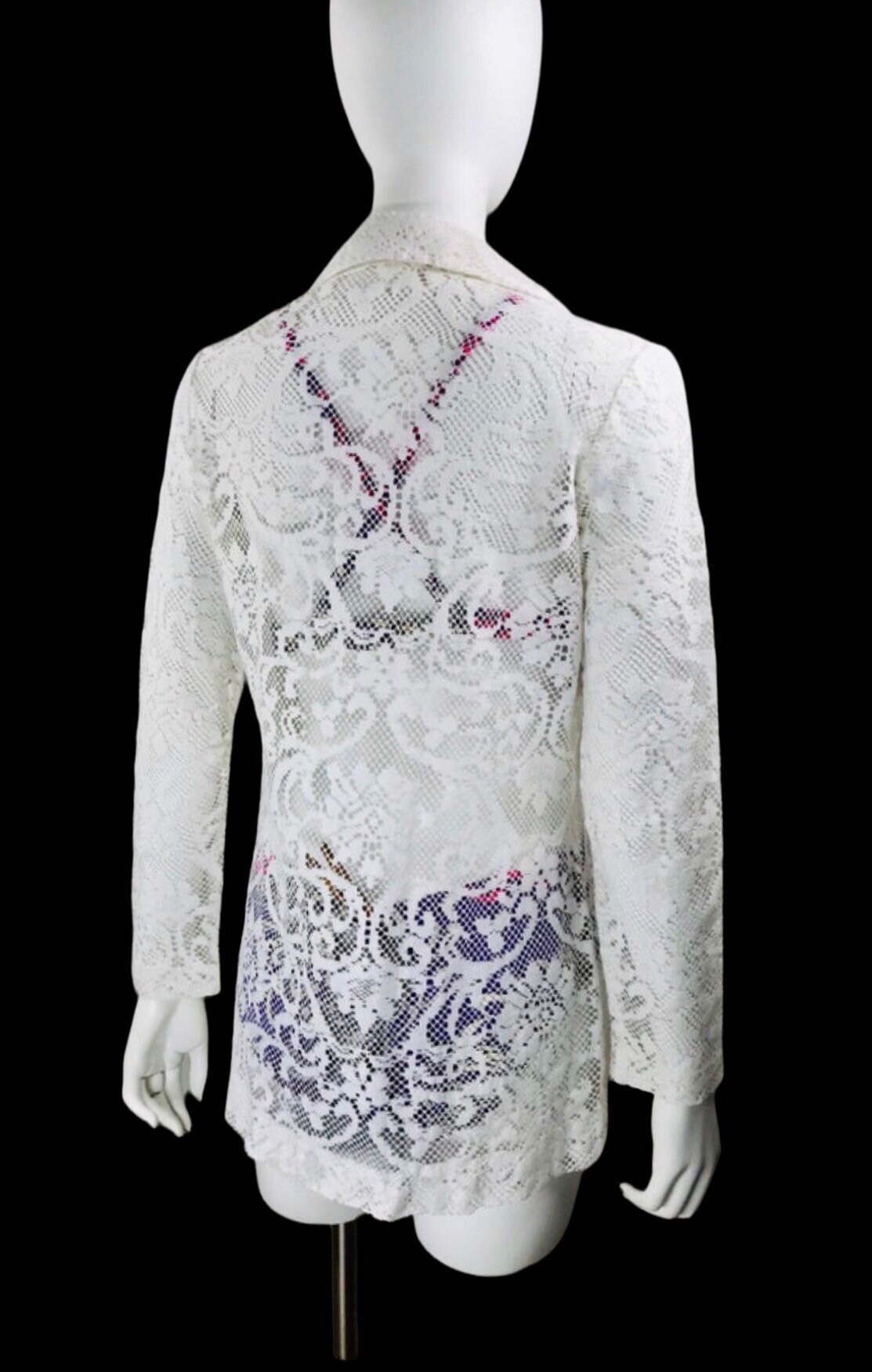 Vintage 60's 1960's Women’s White Crocheted Lace | Sheer Swim Suit ...