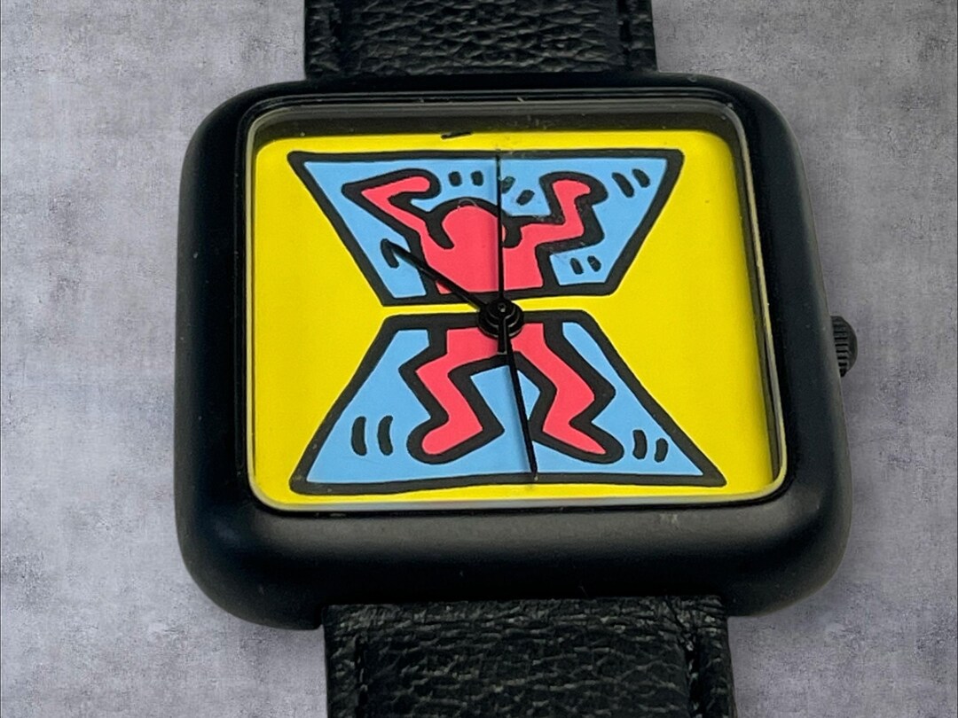 Keith Haring Art Watch - Rare SPLIT MAN 1991 Limited Edition Playboy ...