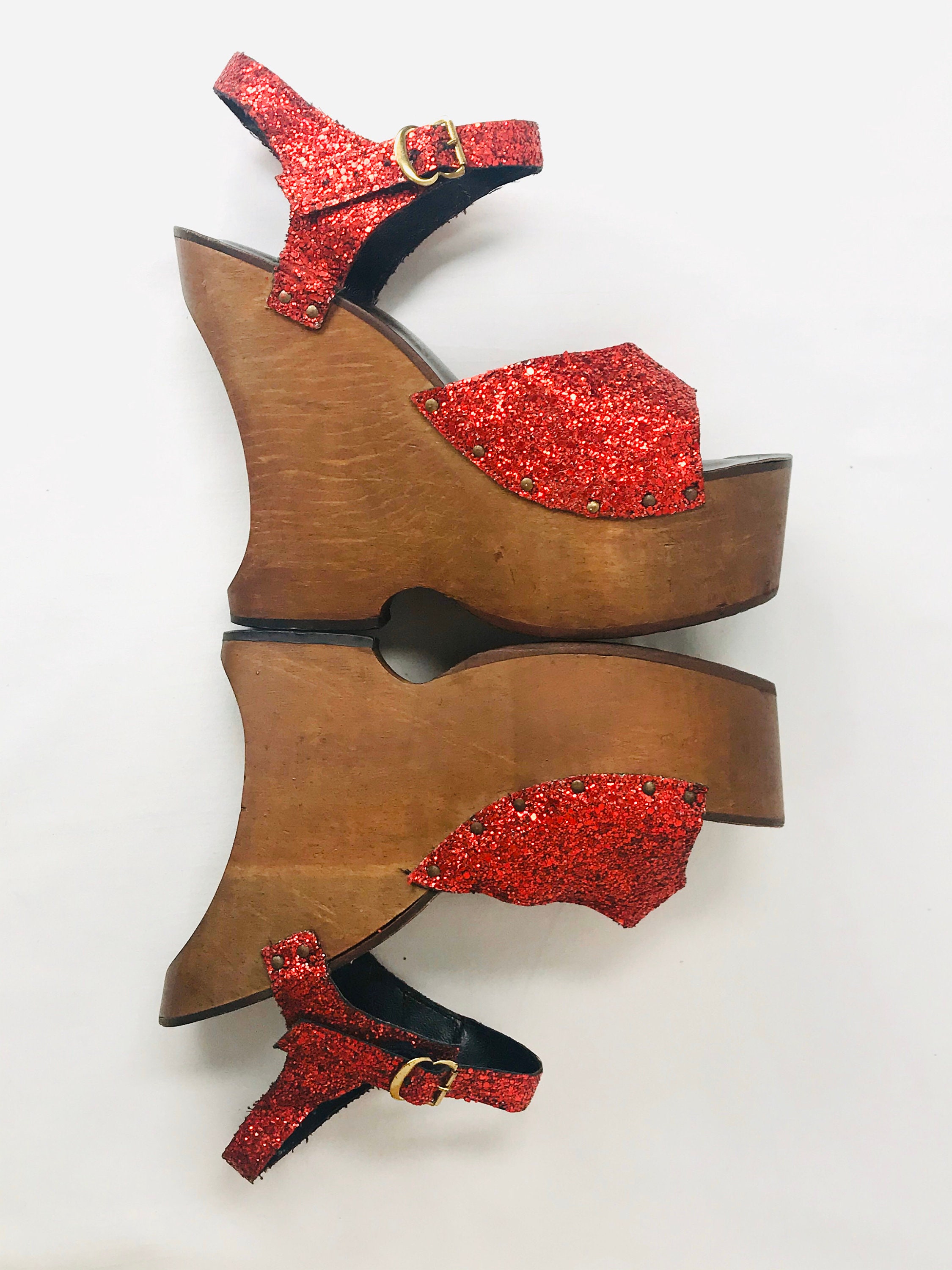 Rare Vintage 1970s Womens 8.5 9 | Pam Did It for Cherokee - Red Glitter ...