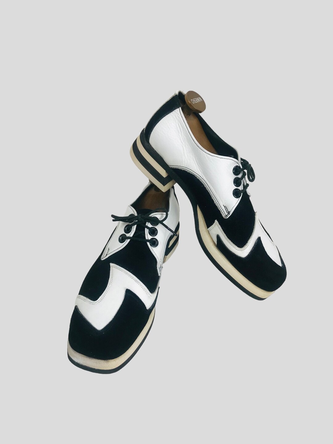 Men's Size 10.5 | Vintage 1970s Flagg Bros Black and White Leather ...