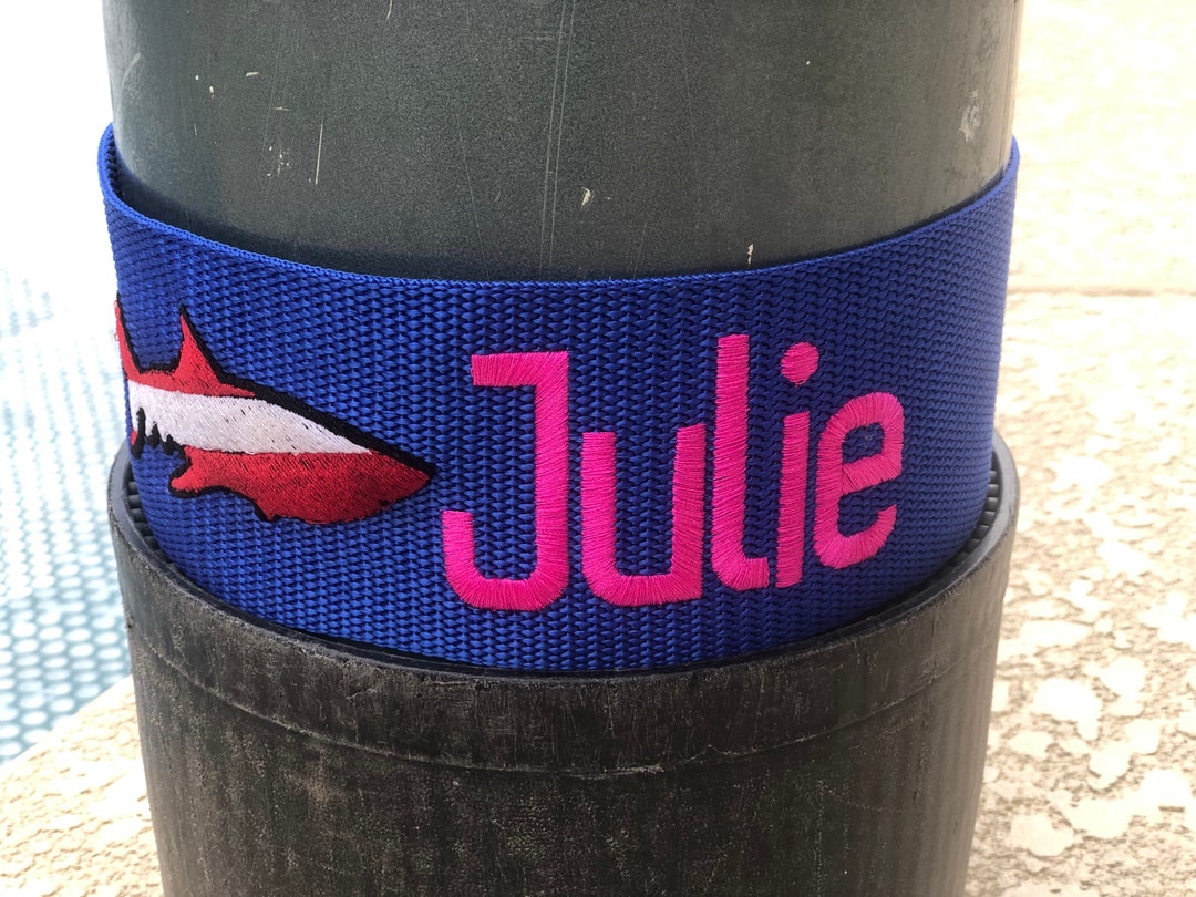 Personalized Embroidered Scuba Tank Strap Shark, Turtle, Octopus, Coral ...