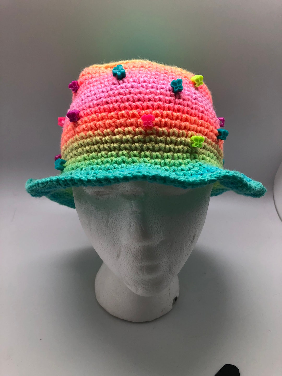 Rainbow Tiktok Bucket Hat EDC - Etsy