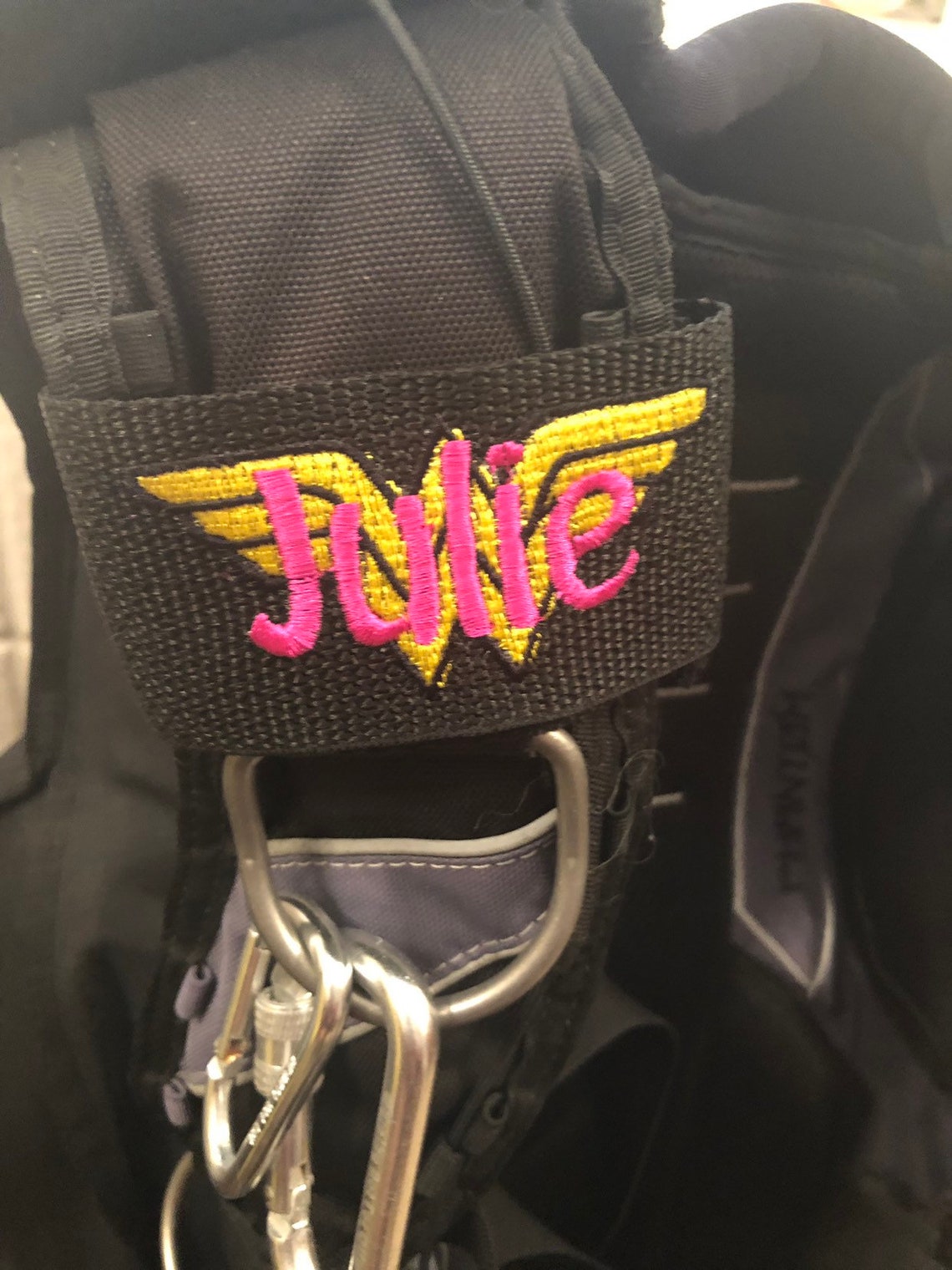 Personalized Embroidered Scuba BCD Name Tag Badge Whale Tail - Etsy