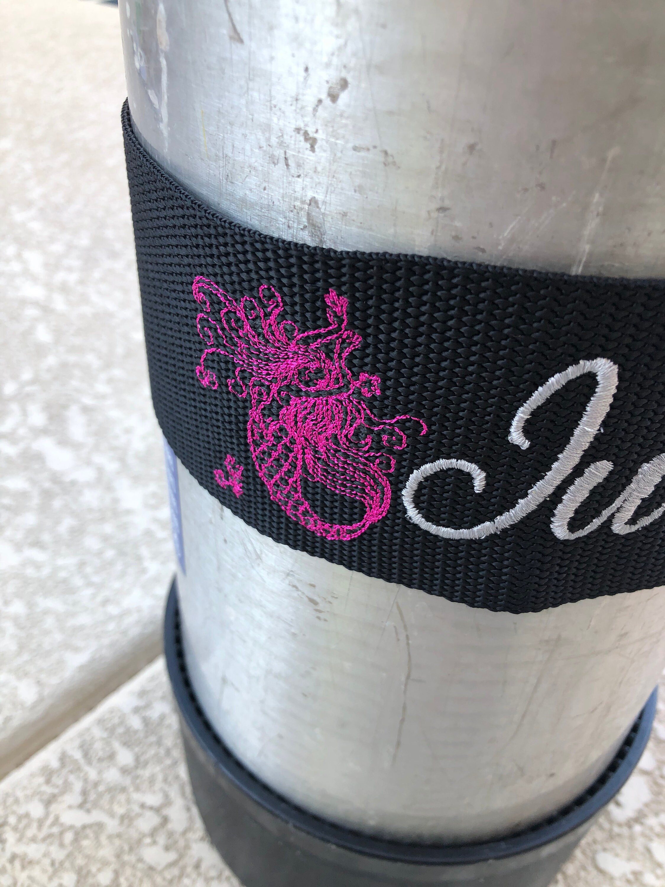 Personalized Embroidered Scuba Tank Strap Mermaid. - Etsy