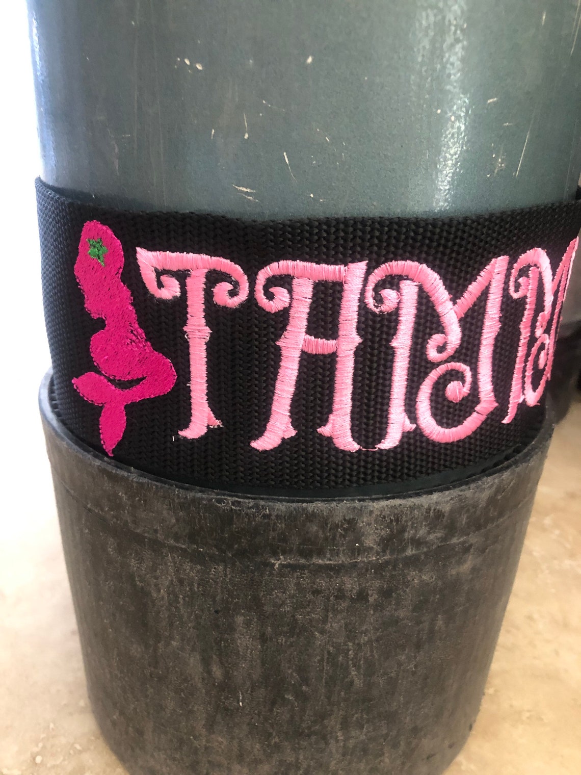 Personalized Embroidered Scuba Tank Strap Full Mermaid - Etsy