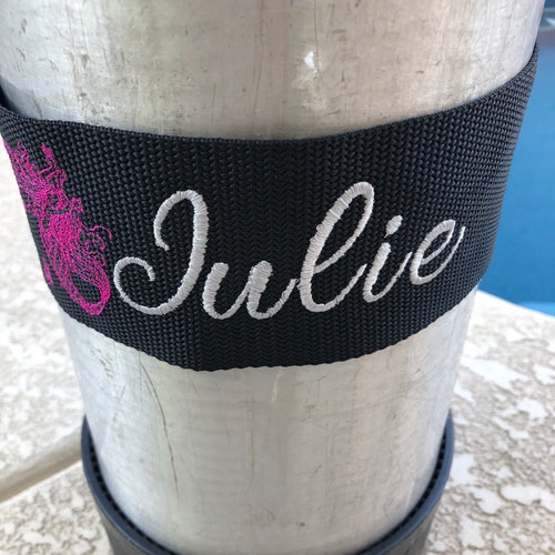 Personalized Embroidered Scuba Tank Strap Mermaid. - Etsy