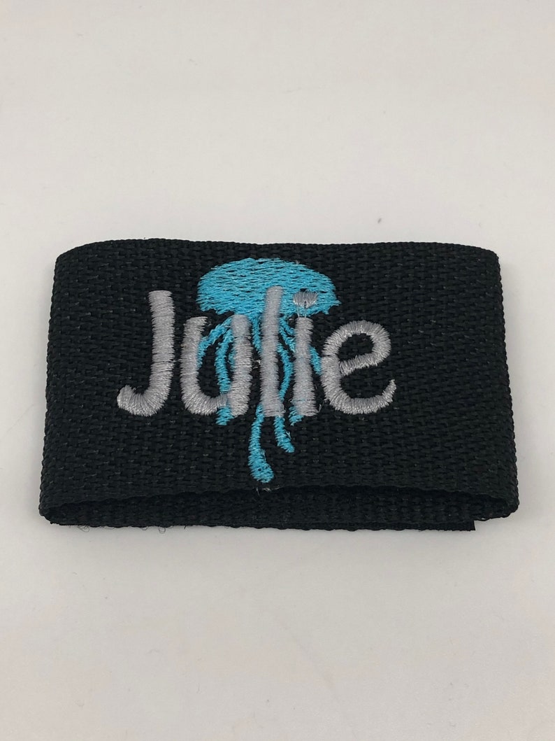 Personalized Embroidered Scuba BCD Name Tag Badge Jellyfish - Etsy