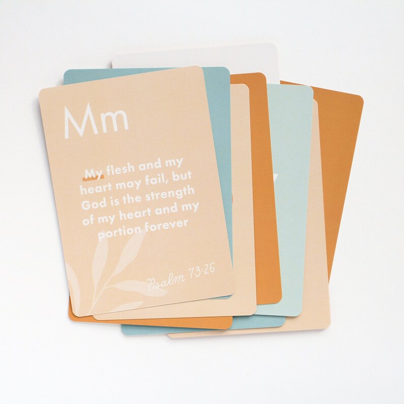 ABC Scripture Cards summer ABC Bible Verse Cards Scripture - Etsy