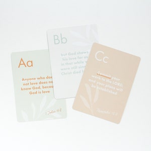 ABC Scripture Cards (summer), ABC Bible Verse Cards, Scripture Memory ...