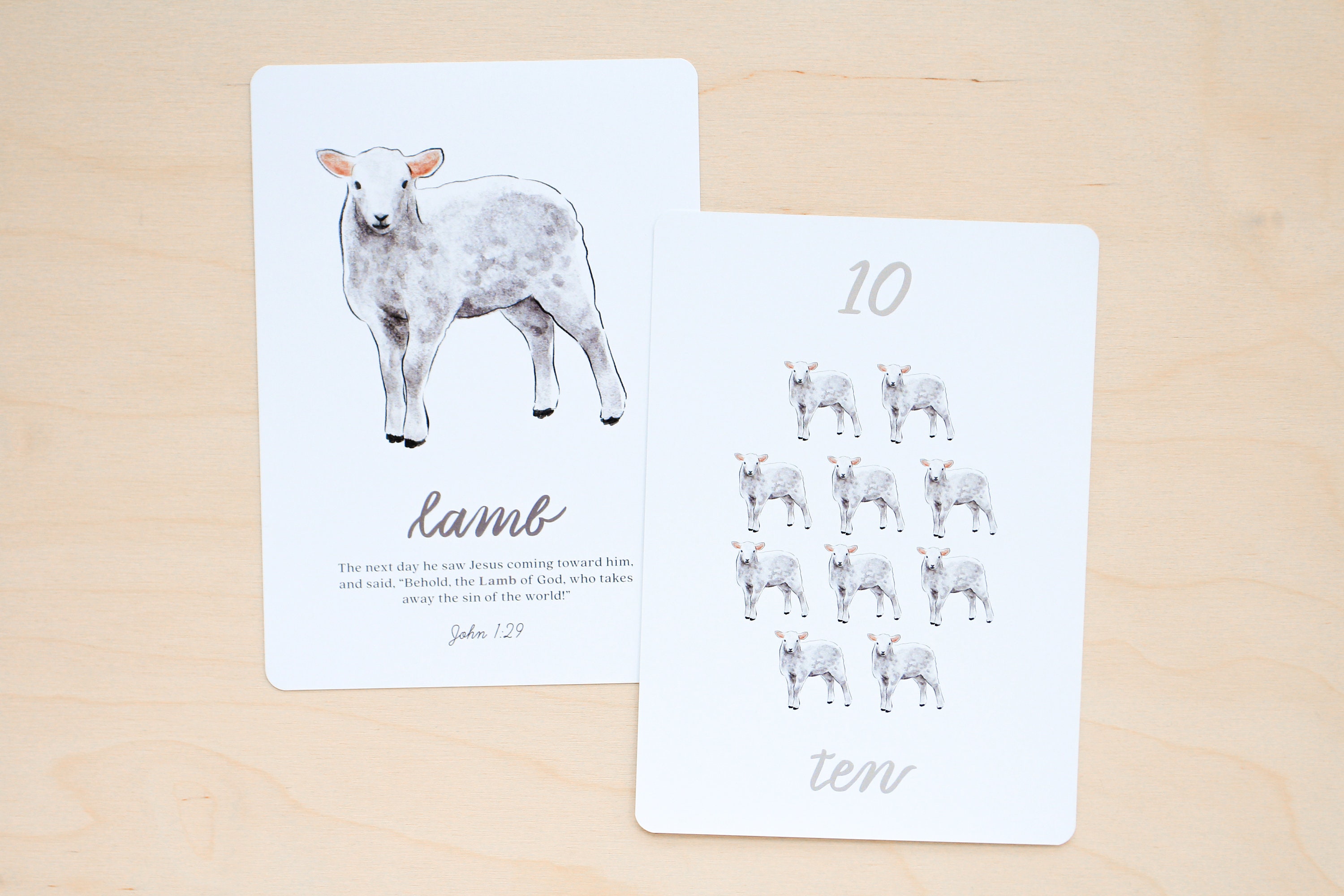 Bible Animals Counting Cards, Scripture Flash Cards, Bible Verse Cards ...