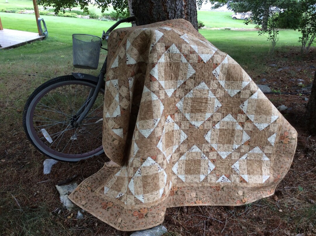 Starry Star Brown Blended Quilted Throw 50 X 66 - Etsy