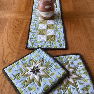 Mini Runner and Folded Star Hot Pad Set - Etsy