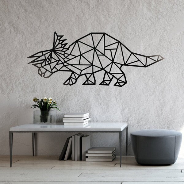 Geometric Dinosaur - Etsy