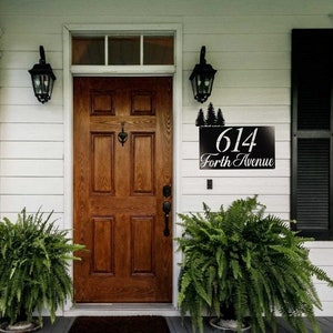 Tree House Numbers/ Address Sign/ Modern Address Sign/ House Numbers - Etsy