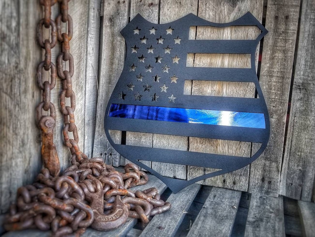 Thin Blue Line Badge - Etsy