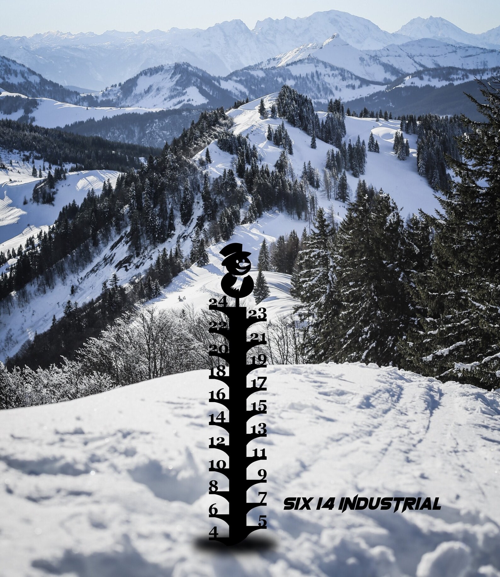 Snowman Snow Gauge / Snow Ruler / Snow Stake / Snow Depth Gauge ...