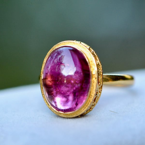 Pink Statement Ring - Etsy