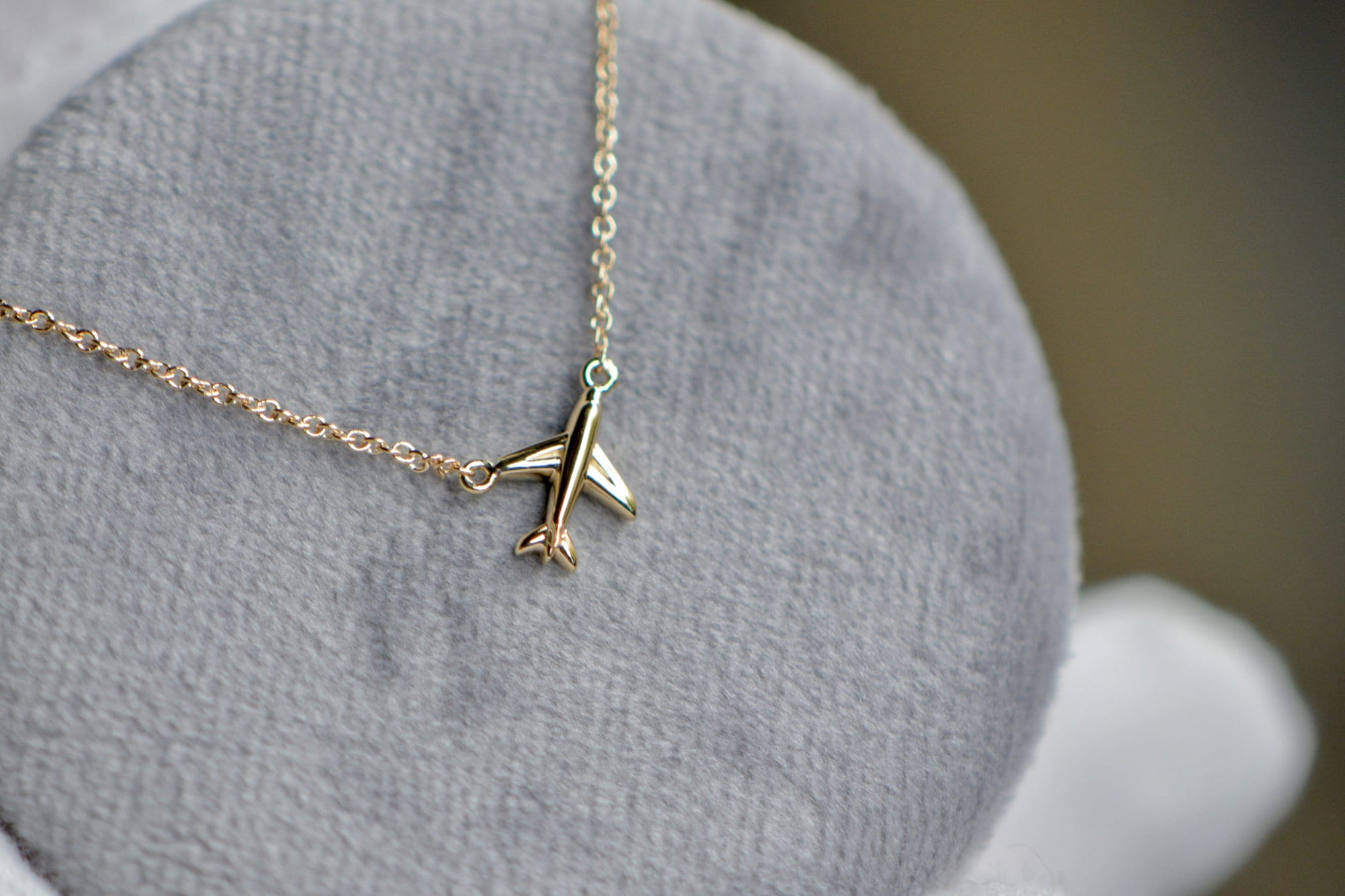 Airplane Necklace 14k Gold, Aviation Jewelry, Aeroplane Necklace, Gift ...