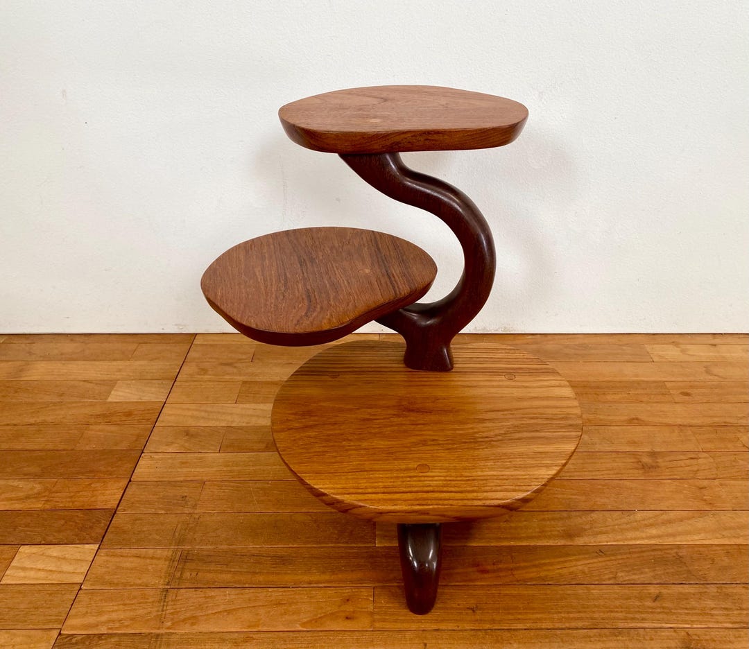 Teak Wood Tiered Stand - Etsy