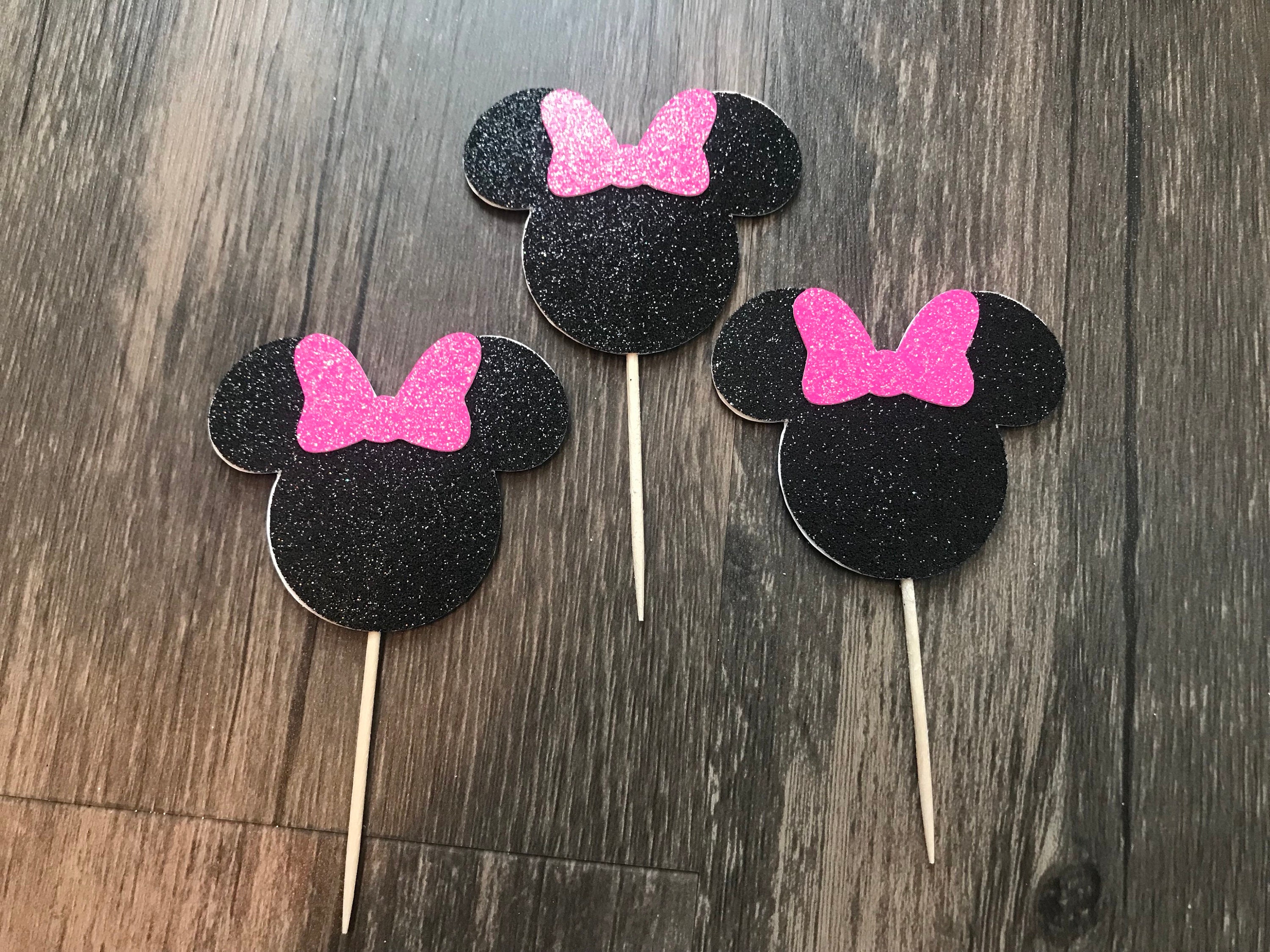 Minnie Mouse Cupcake Toppers Minnie Mouse Cupcake Picks | Etsy